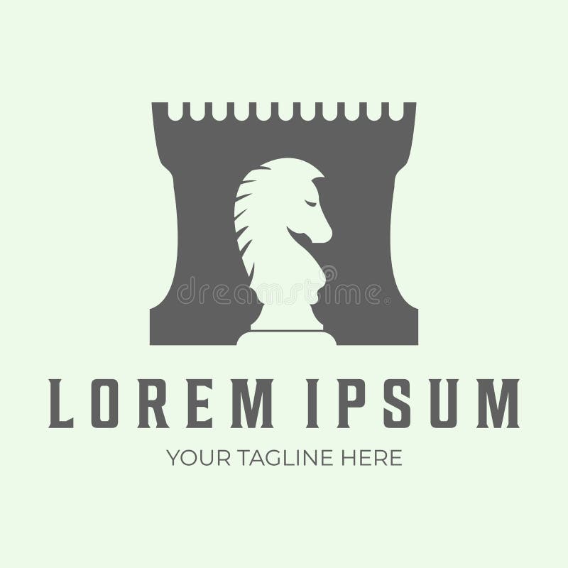 Game Chess Vintage Minimalist Illustration Design Logo Stock Vector ... Game Chess Vintage Minimalist Illustration Design Logo Stock Vector ...