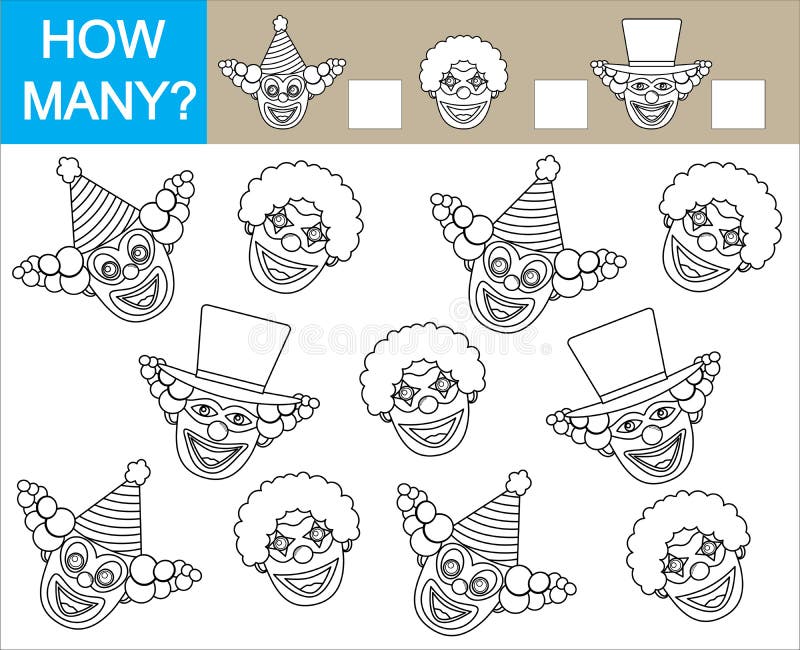 Color By Number Game: Clown Stock Illustration - Illustration of ...