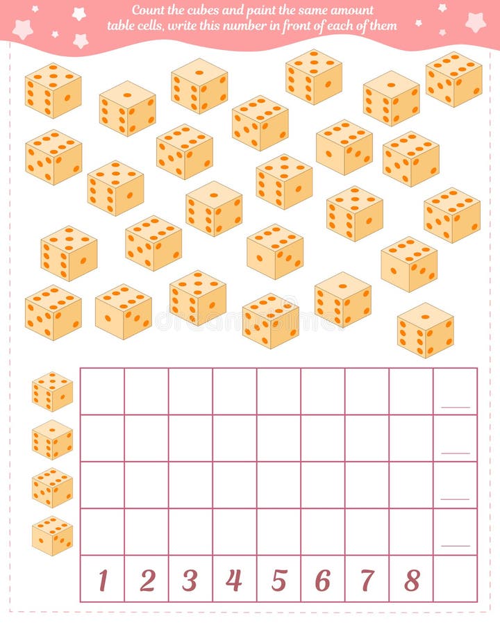 Count Number Cubes Stock Illustrations – 292 Count Number Cubes Stock ...