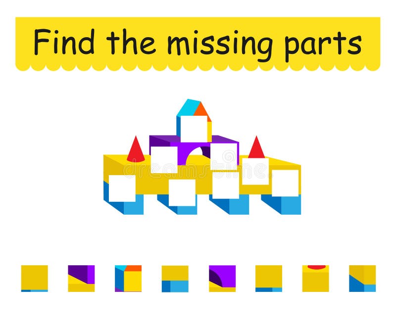 Game for Children. Cute Cartoon Pyramid Stock Vector - Illustration of ...