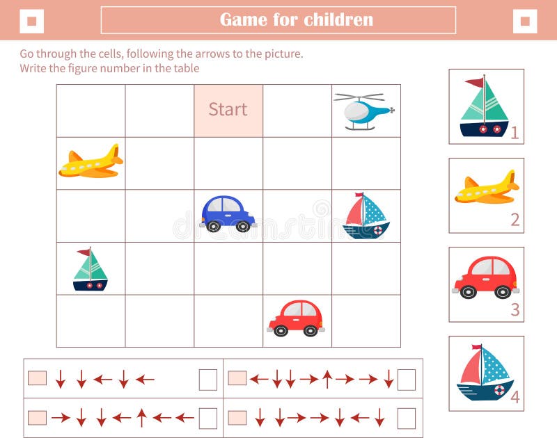 A Game for Children. Development of Spatial Thinking Stock Vector ...