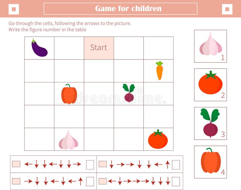 A Game for Children. Development of Spatial Thinking. Stock Vector ...