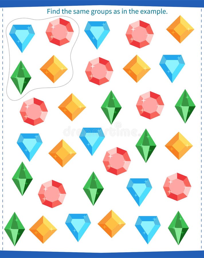 A Game for Children. Find All Groups As in the Example Stock Vector ...