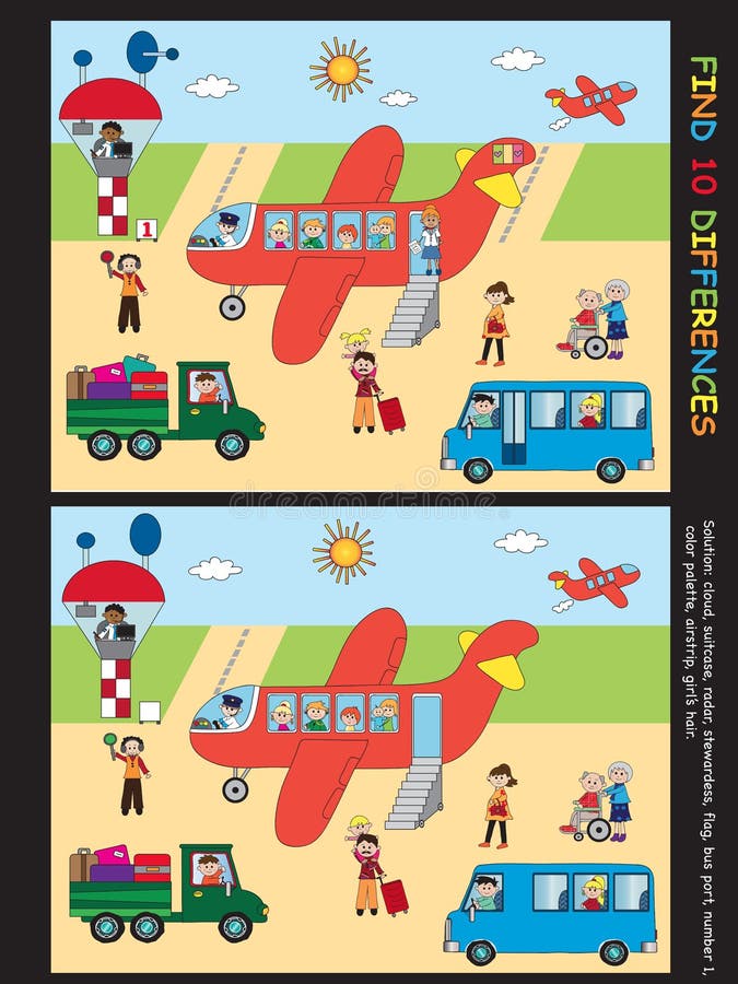 Airplane Find Differences Stock Illustrations – 45 Airplane Find ...