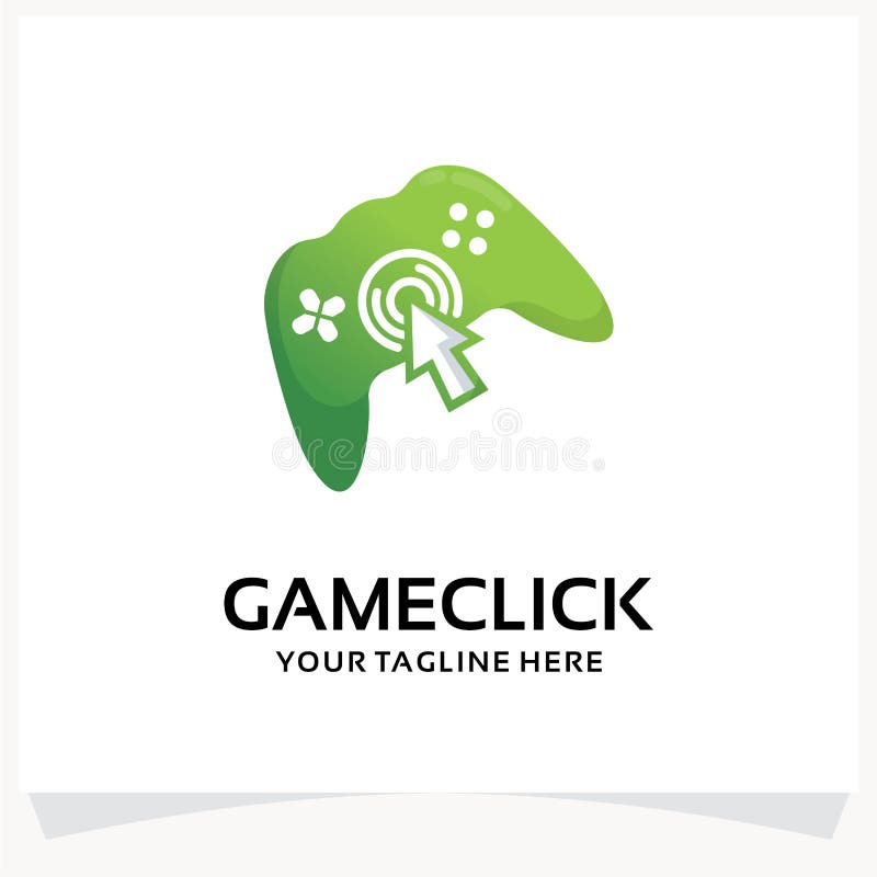 Game Click Logo Design Template Inspiration Stock Vector - Illustration ...
