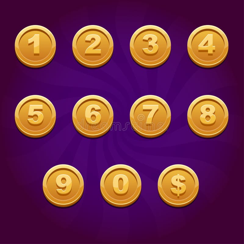 Game Coin number stock vector. Illustration of currency - 65510518