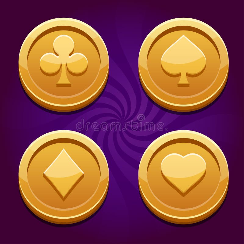 Game Coin stock vector. Illustration of peak, clubs, wages - 65510513