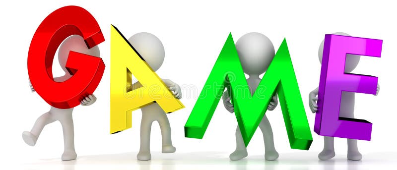 Game - Colorful Letters - 3D Illustration Stock Illustration ...