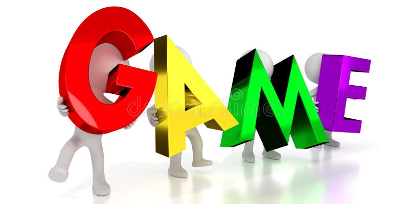 Game - Colorful Letters - 3D Illustration Stock Illustration ...