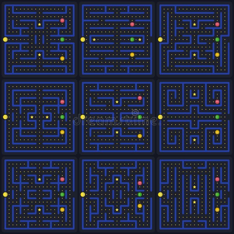 Arcade game level set. stock vector. Illustration of electronic - 212447044