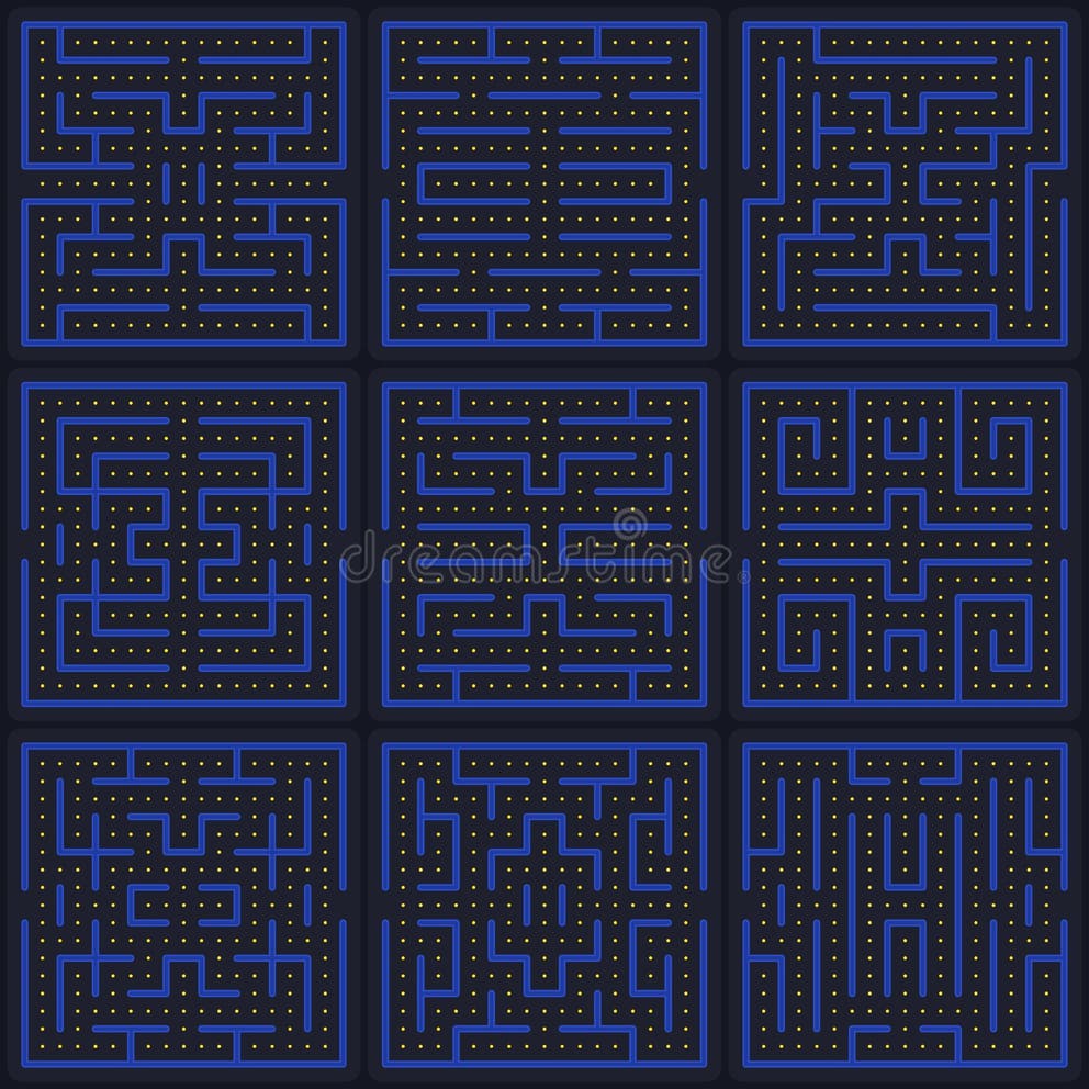 Pac Man Maze Stock Illustrations – 89 Pac Man Maze Stock Illustrations ...