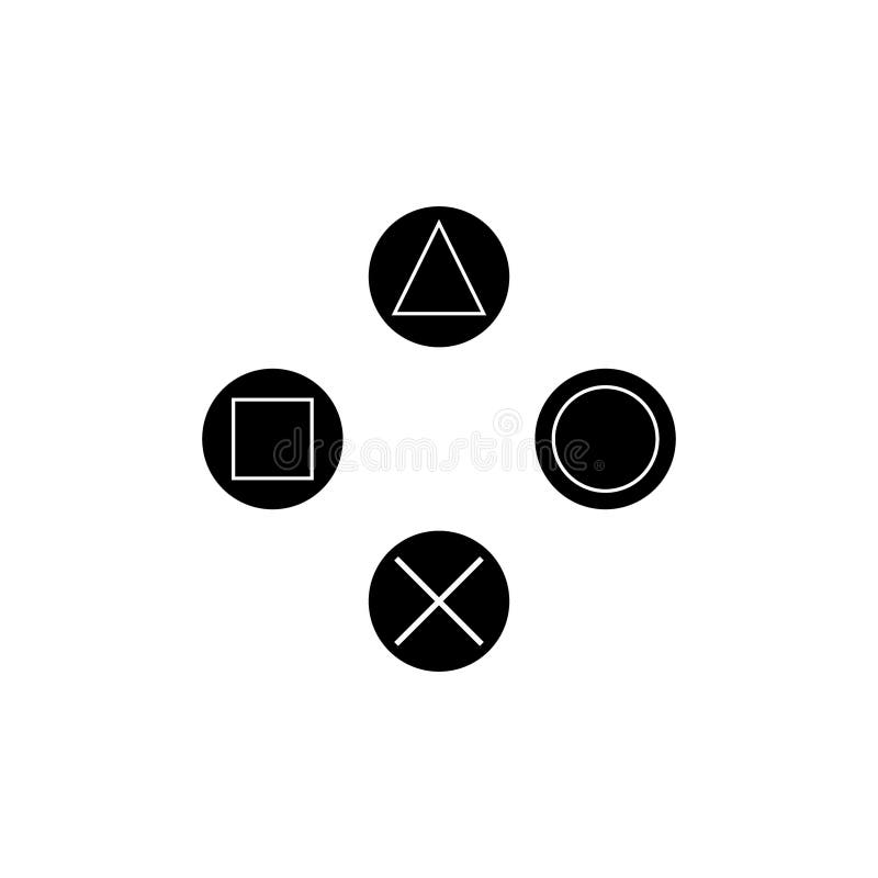 Game Console Button Icon Logo Vector Design Stock Vector - Illustration ...