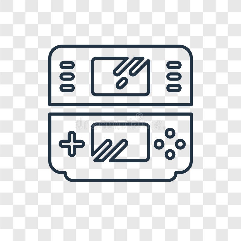 Game Console Concept Vector Linear Icon on Transparent Stock Vector ...