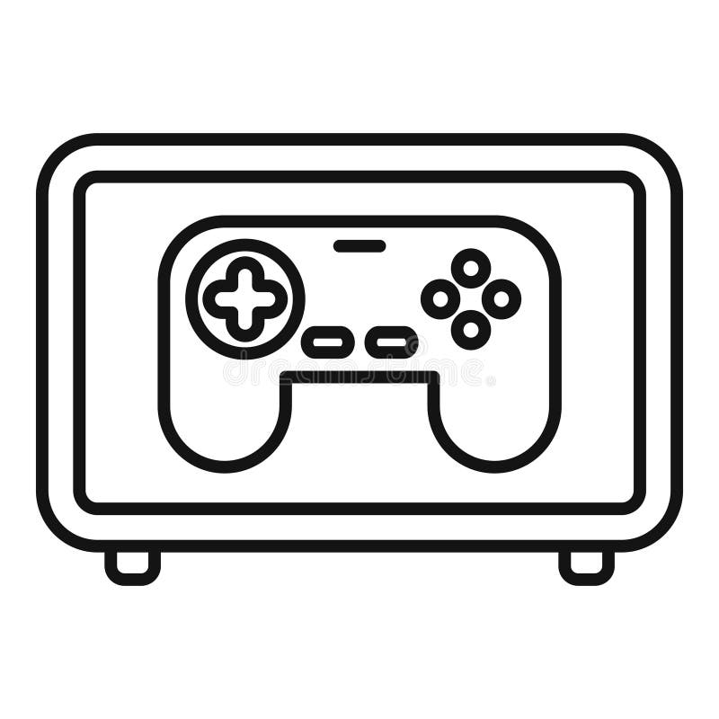 Game Console with Gamepad Icon Showing Entertainment and Gaming Stock ...