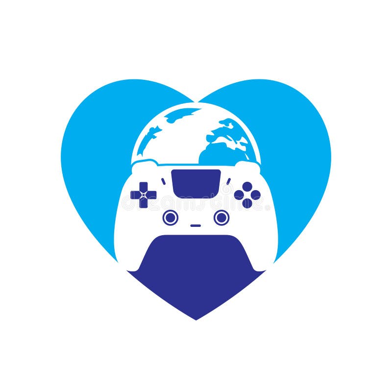 Game World Vector Logo Design. Globe and Game Console Vector Icon Logo ...