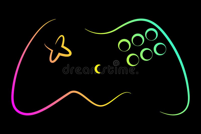 Game Console Gradient Icon. Modern Abstract Video Game Symbol Stock ...