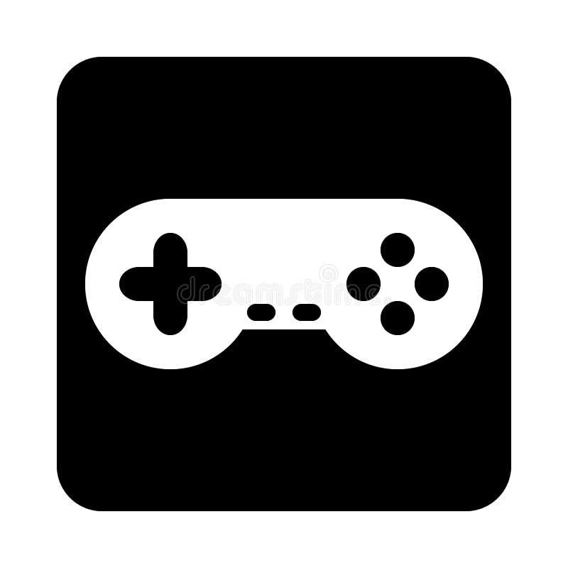 Game console icon on black stock illustration. Illustration of control ...