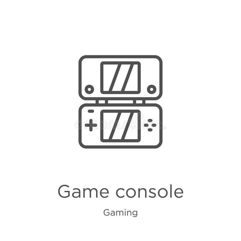 Game Console Icon Vector from Gaming Collection. Thin Line Game Console ...