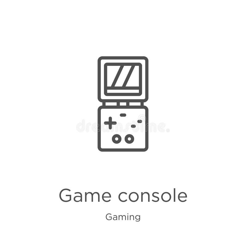 Game Console Icon Vector from Gaming Collection. Thin Line Game Console ...
