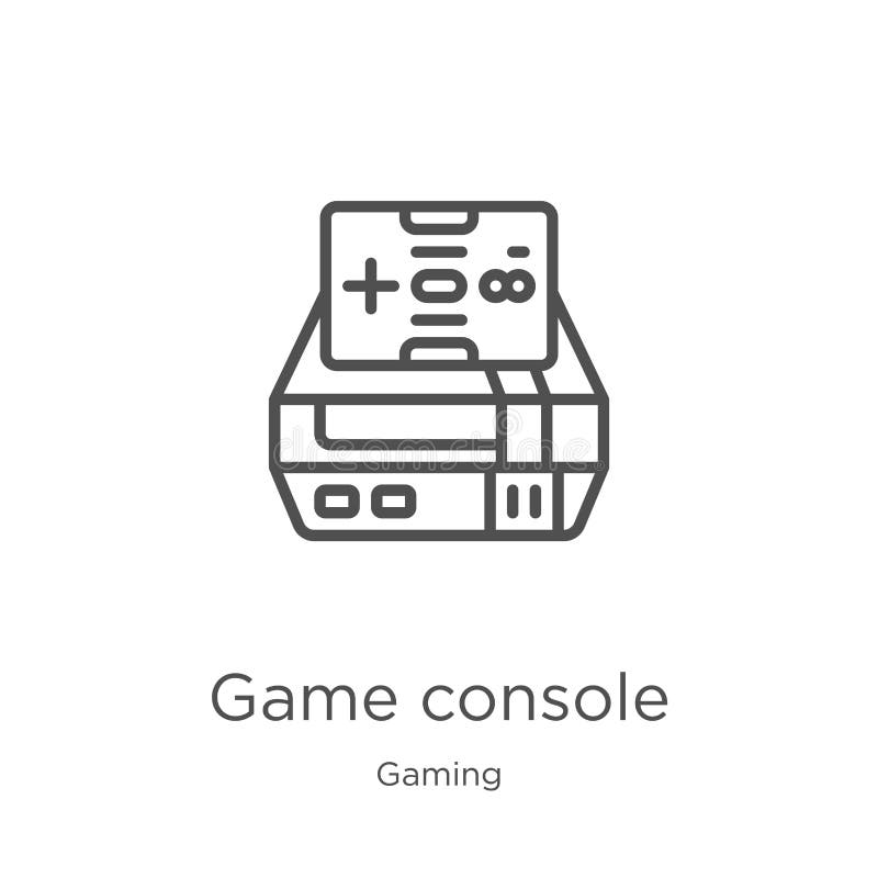 Game Console Icon Vector from Gaming Collection. Thin Line Game Console ...