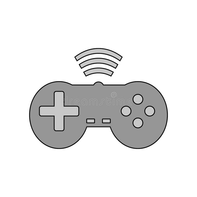 Game console icon on black stock illustration. Illustration of control ...