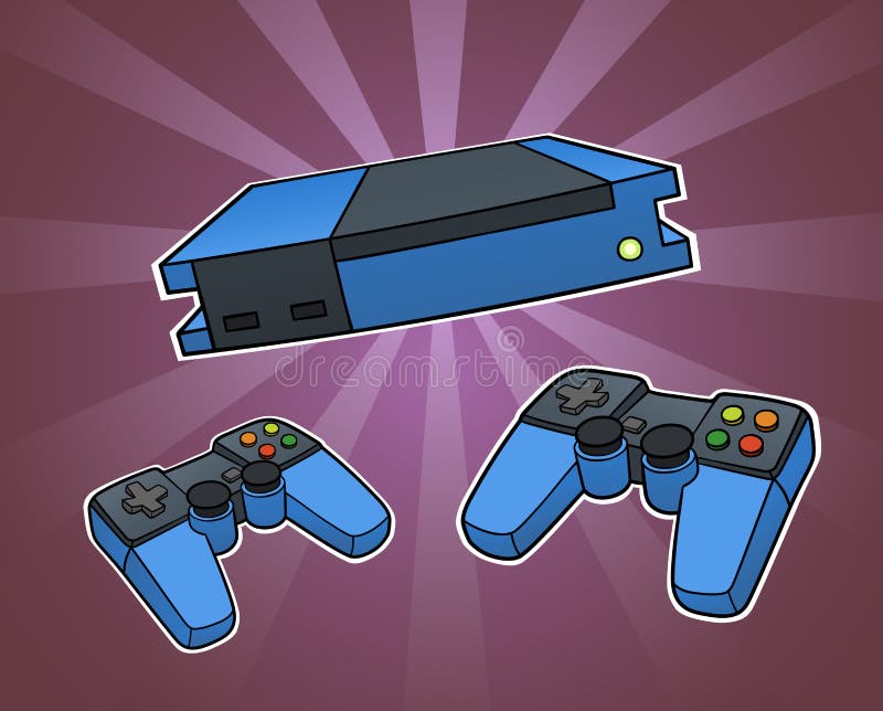 Game console stock vector. Illustration of illustrations - 51192697