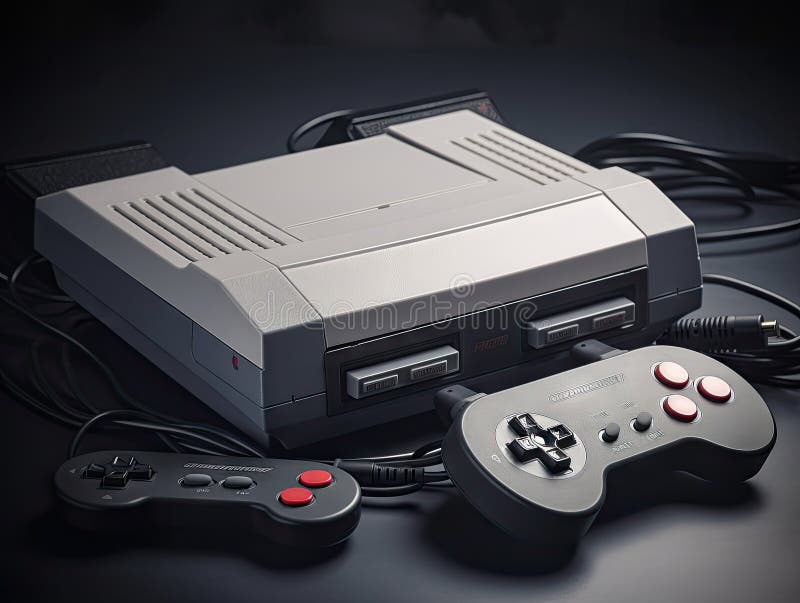 Game console retro. stock illustration. Illustration of gamepad - 279436205