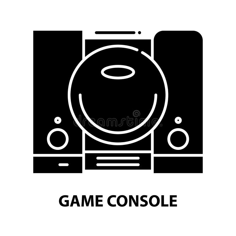 Game Console Symbol Icon, Black Vector Sign with Editable Strokes ...