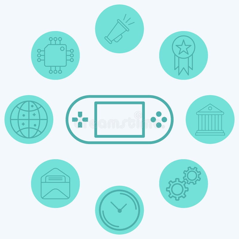 Game Console Vector Icon Sign Symbol Stock Illustration - Illustration ...