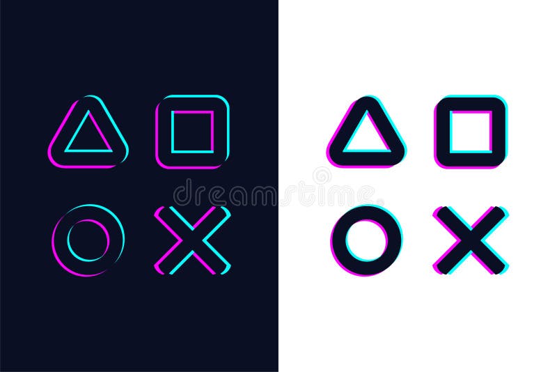 Game Console Symbol Color Combination Concept Stock Vector ...
