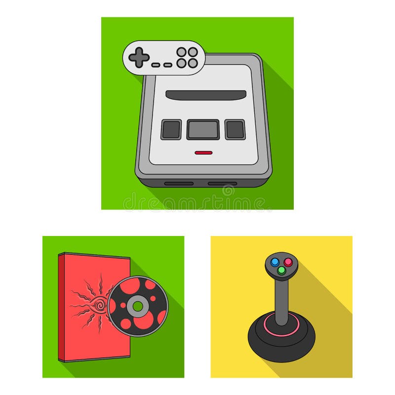 Game Console and Virtual Reality Flat Icons in Set Collection for ...