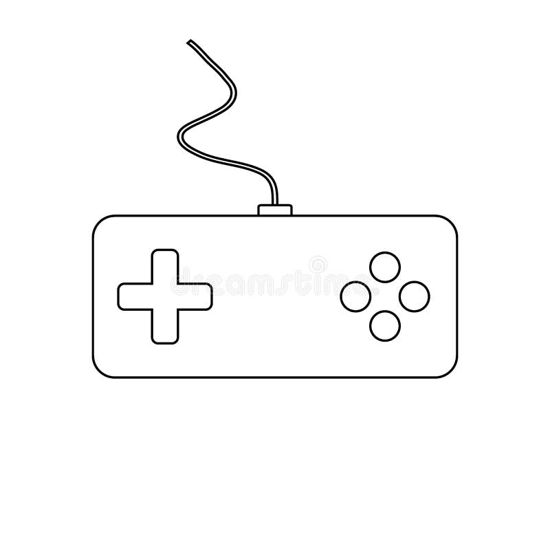 Game console icon on white stock illustration. Illustration of ...