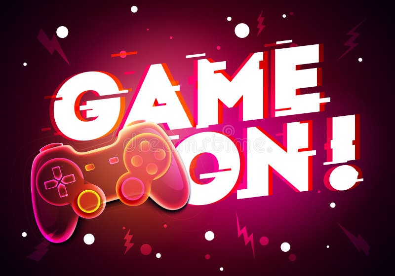 Play Concept with Joypad and Text Game on Stock Vector - Illustration ...