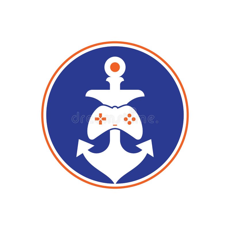 Game Controller and Anchor Logo Template. Stock Vector - Illustration ...