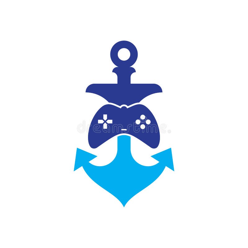 Game Controller and Anchor Logo Template. Stock Vector - Illustration ...