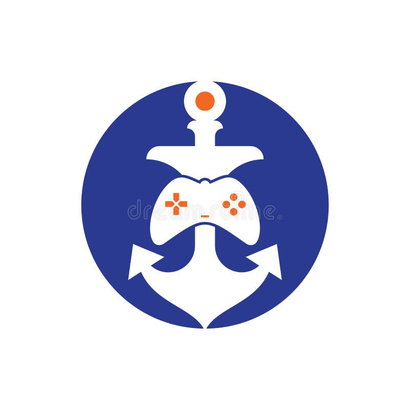 Game Controller and Anchor Logo Template. Stock Vector - Illustration ...