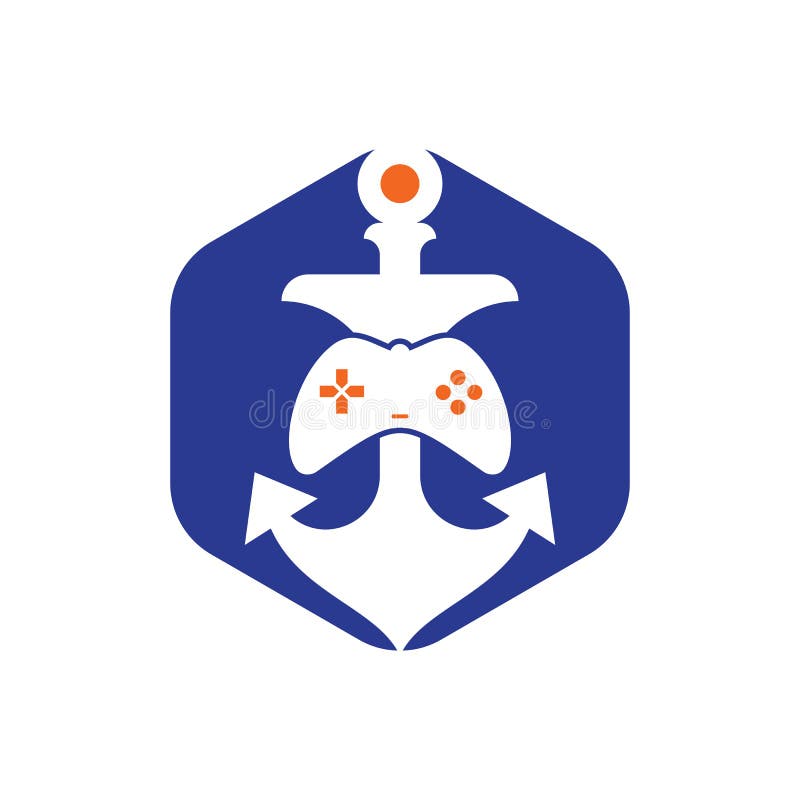 Game Controller and Anchor Logo Template. Stock Vector - Illustration ...