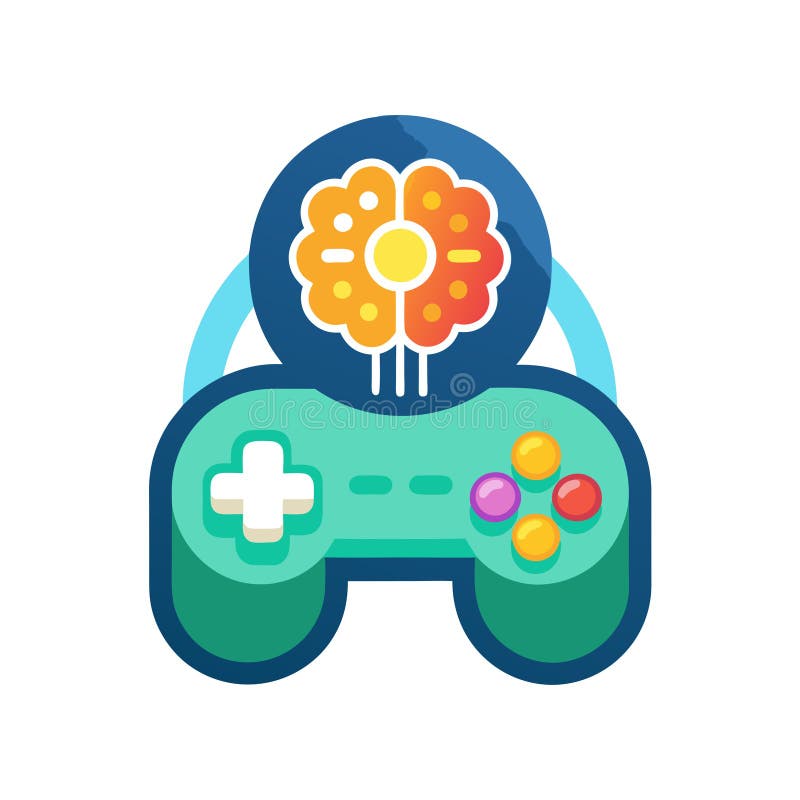 Game Controller with Brain Icon: Artificial Intelligence in Gaming ...