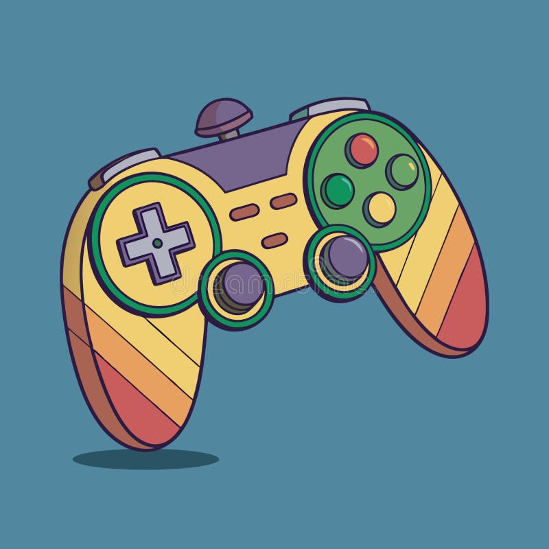 Game Controller Cartoon Vector Art Illustration Icon Design Stock ...