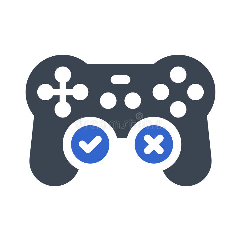 Game controller check Icon stock vector. Illustration of games - 315875038