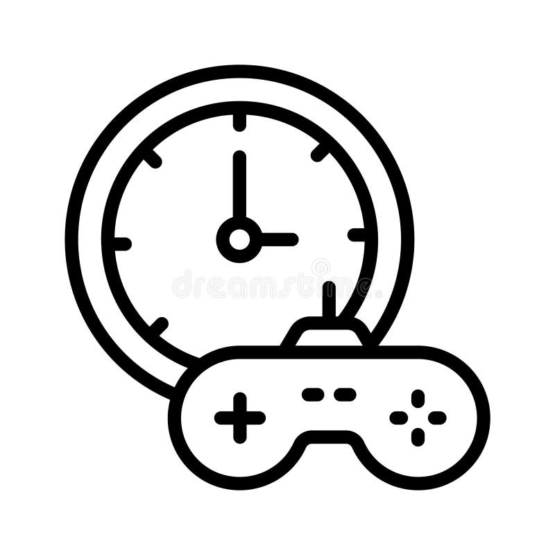 Game Controller and Clock Symbolizing Recreational or Gaming Time Stock ...