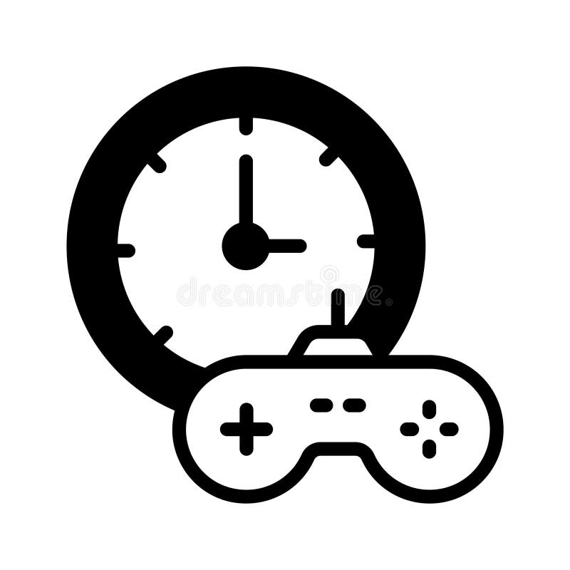Game Controller and Clock Symbolizing Recreational or Gaming Time Stock ...