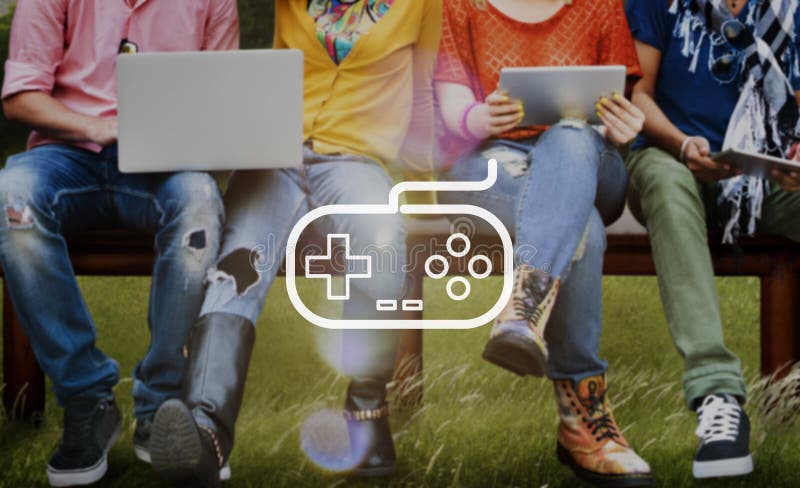 Game Controller Control Leisure Fun Technology Joystick Concept Stock ...