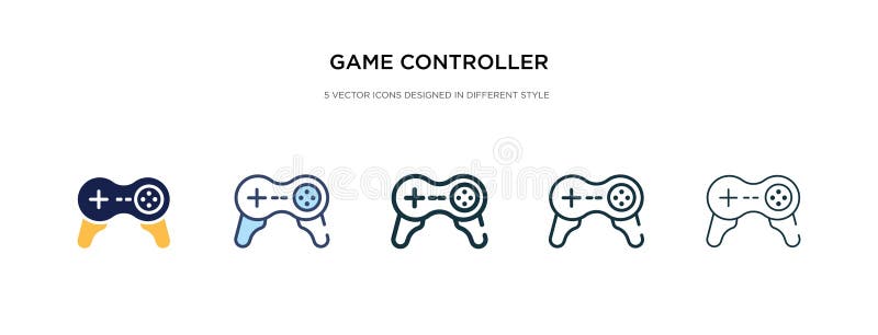 Game Controller Cross Icon in Different Style Vector Illustration. Two ...
