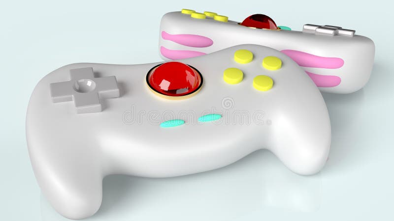 The Game Controller 3d Rendering Image for Video Game Content Stock ...