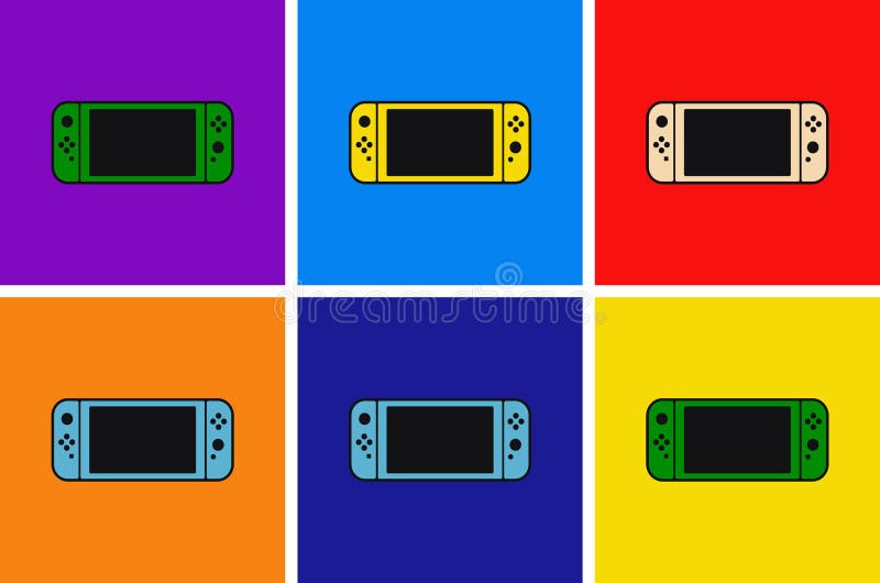 Game Controller Design Template Icon. Nintendo Switch. Gamepad Pop Art ...