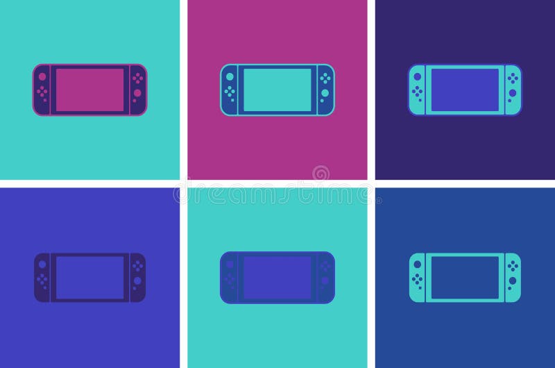 Game Controller Design Template Icon. Nintendo Switch. Gamepad. Pop Art ...