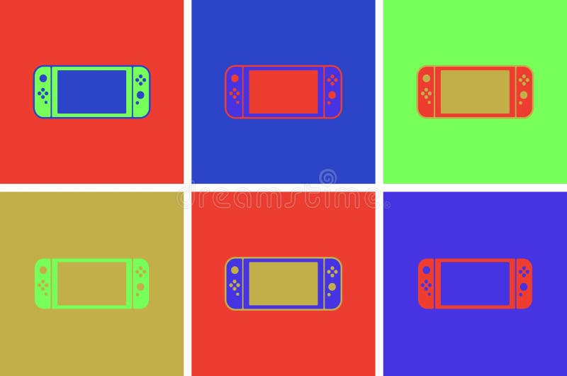 Game Controller Design Template Icon. Nintendo Switch. Gamepad. Pop Art ... Game Controller Design Template Icon. Nintendo Switch. Gamepad. Pop Art ...