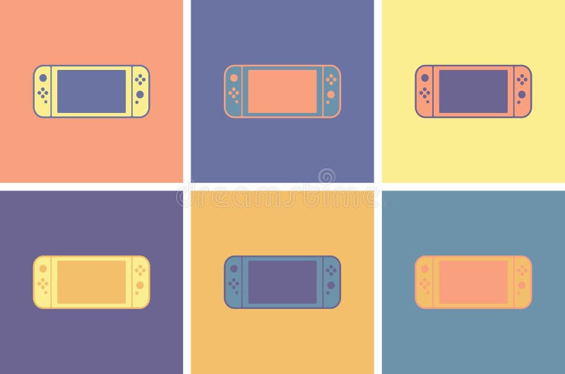 Game Controller Design Template Icon. Nintendo Switch. Gamepad. Pop Art ...