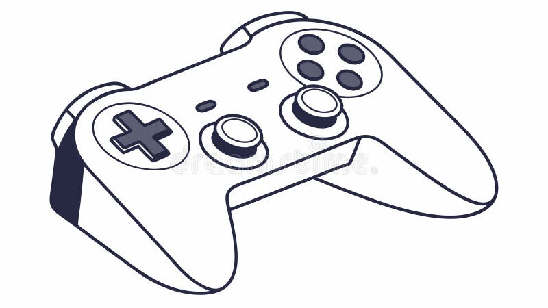 Game Controller Gamepad Outline. Video Gaming Accessory. Vector Design ...